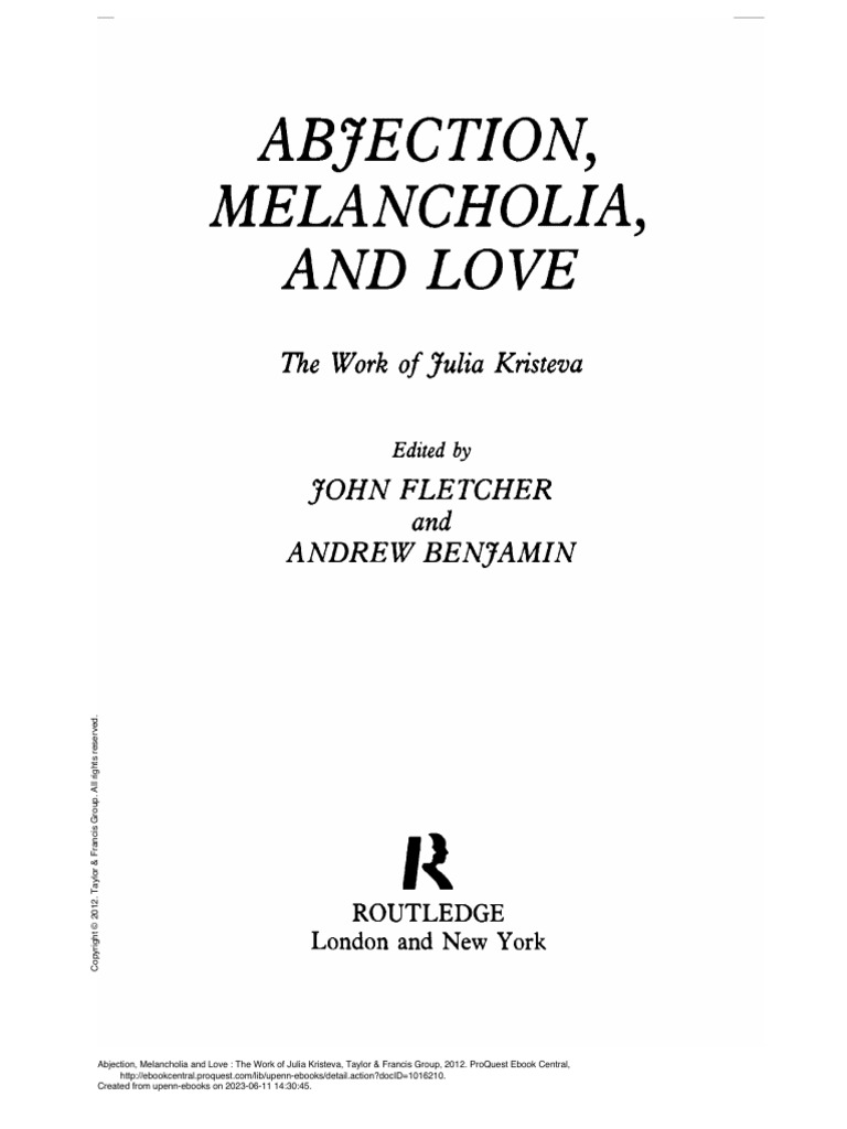 Kristeva Adolescent Novel | PDF