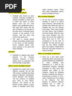 Handball Project | PDF | Leisure | Teams