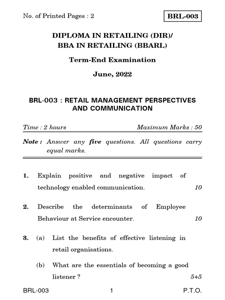 BRL 3 | PDF