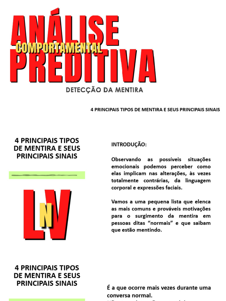 Live 01 O Valor Da Mentira Quatro Tipos De Motivação E Seus Sinais