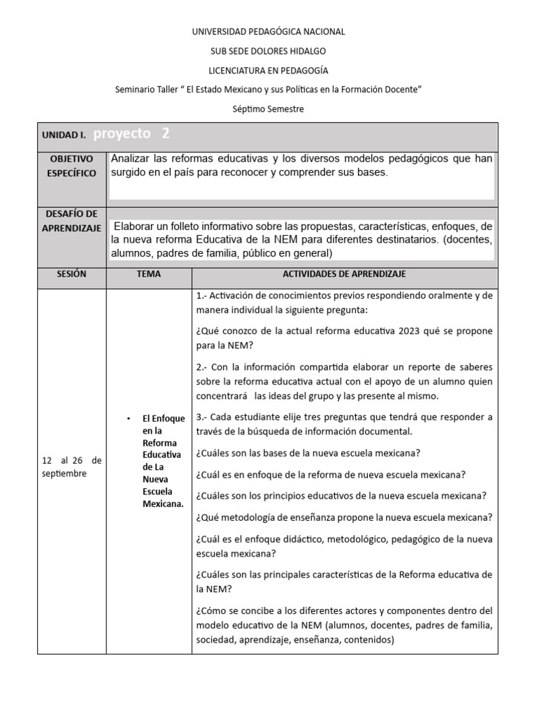 Proyecto La Nem Pdf Enseñando Comunicación Humana
