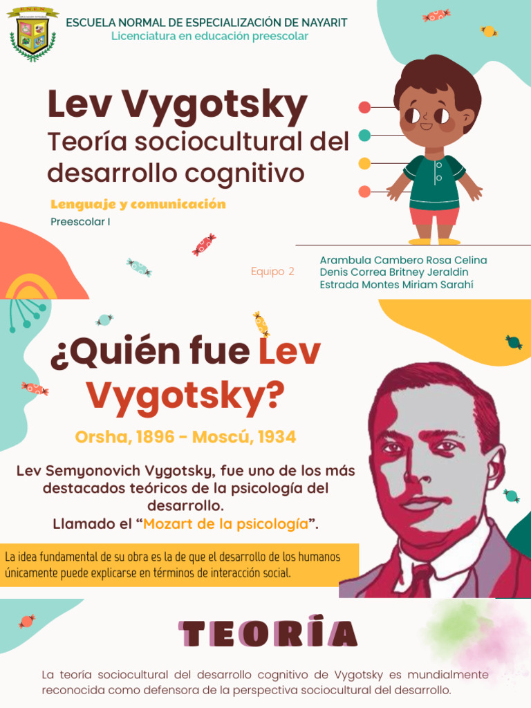 Teoría Sociocultural de Lev Vygotsky | PDF | Desarrollo cognitivo ...