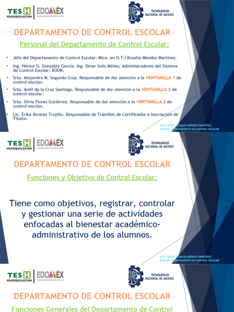 Tramites y Servicios Control Escolar-2023 (1) .PPSX | PDF