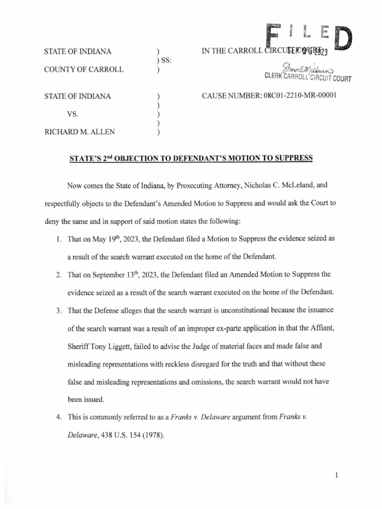 Objection Filed | PDF | Search And Seizure | Probable Cause