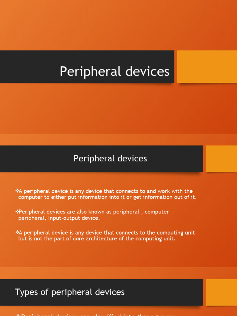 Peripheral Devices | Download Free PDF | Input/Output | Computer Keyboard