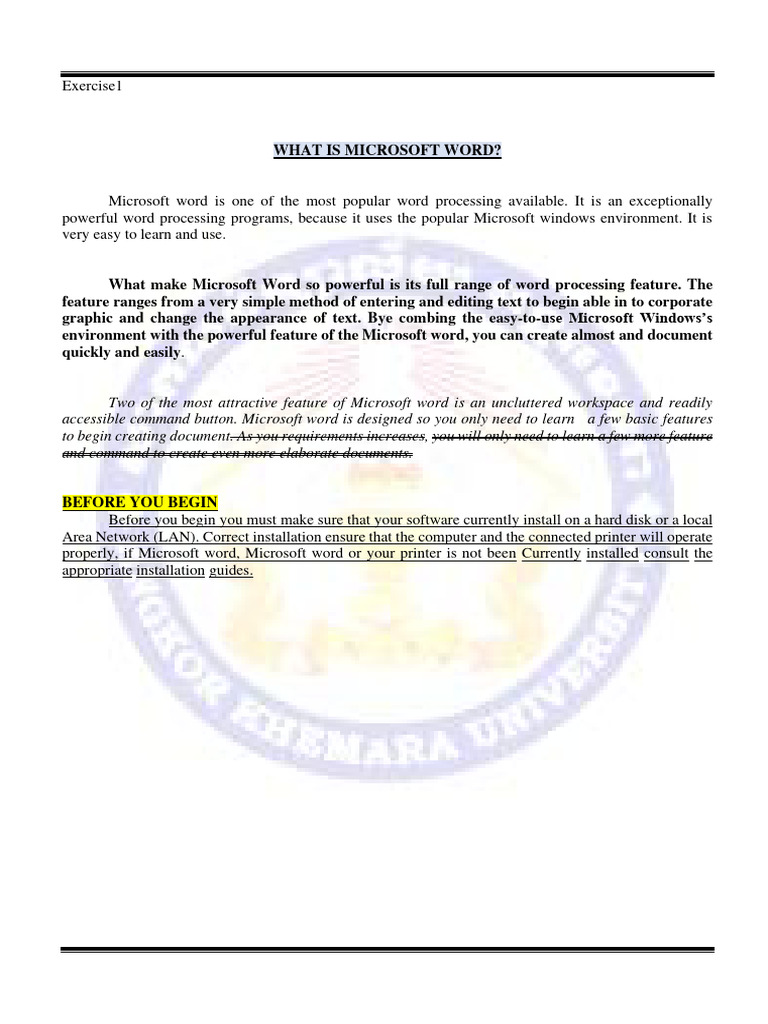 Ms Word 2016 A | PDF