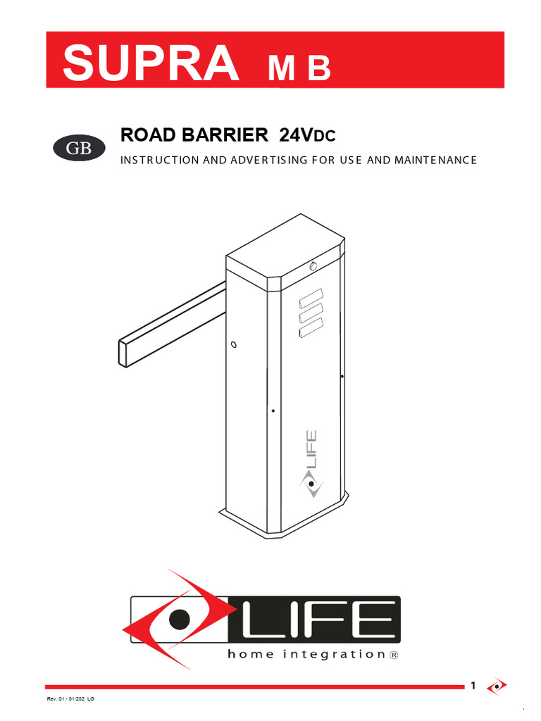 Manual de Montare Bariera Control Acces Auto Life Supra - en | PDF