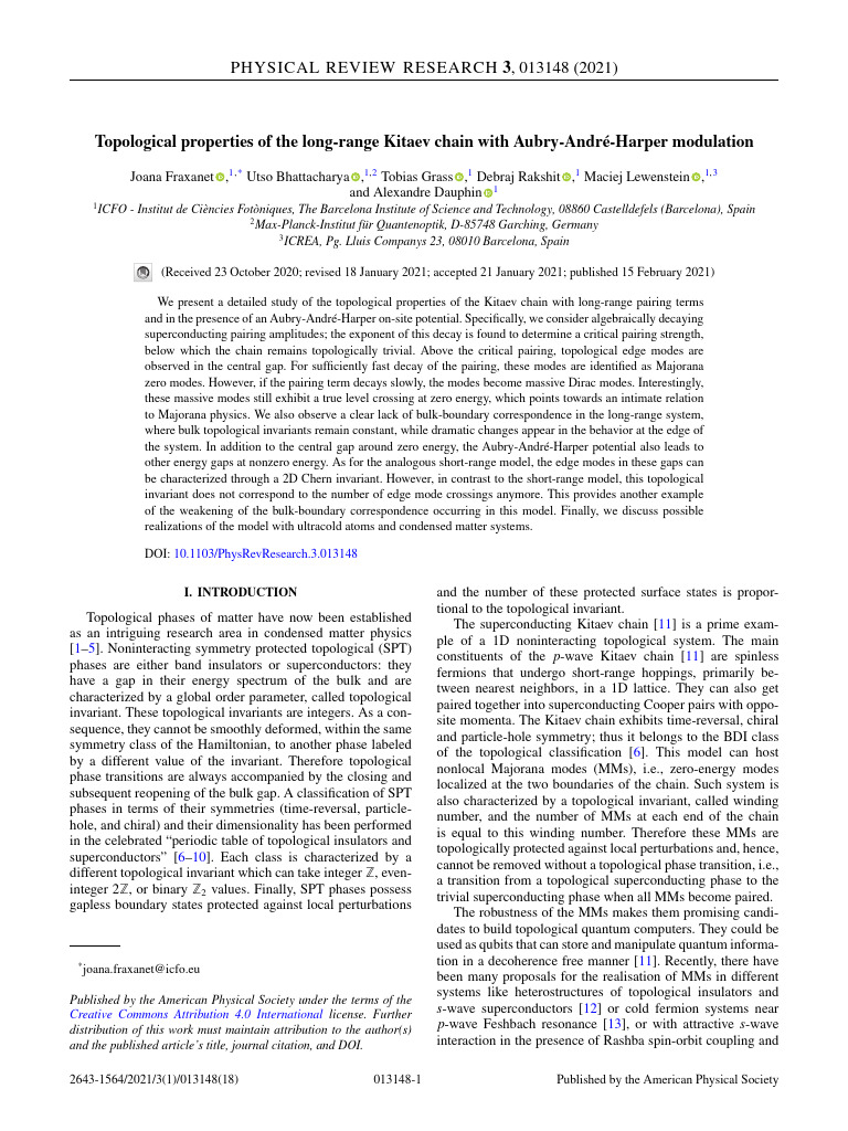 PhysRevResearch 3 013148 | PDF