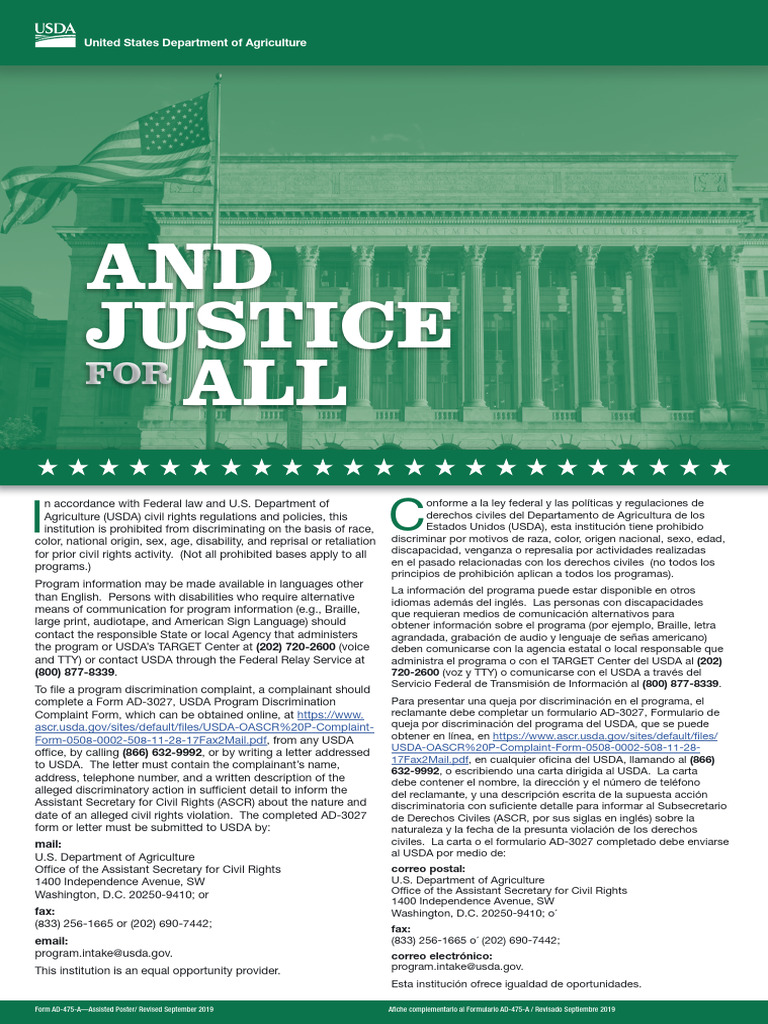 Cartel "And Justice for All" USDA | PDF