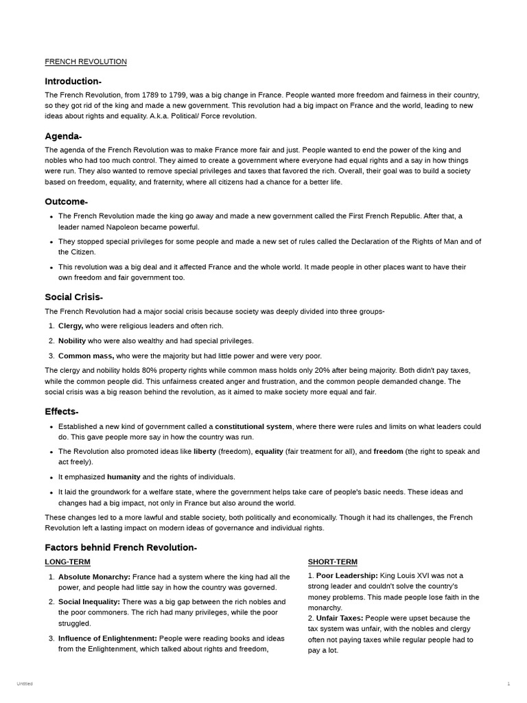 French and Industrial Revolution | PDF | Age Of Enlightenment | French ...