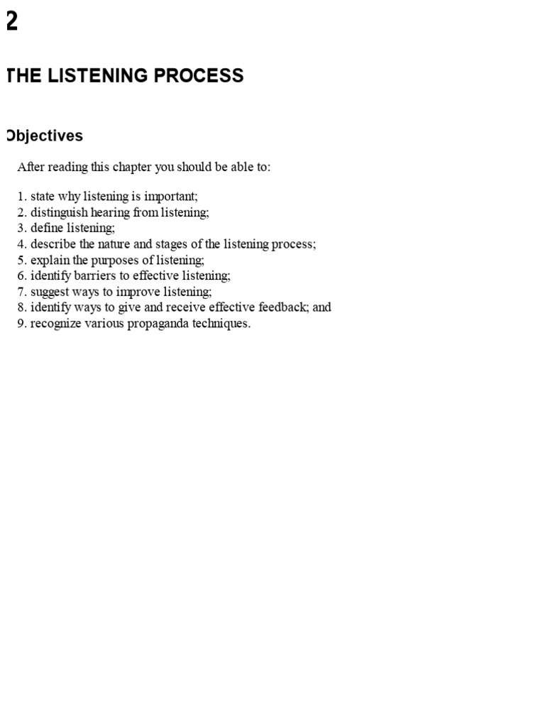 Listening | PDF | Sound | Attention