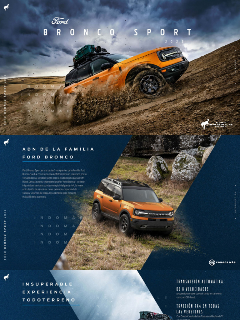 Ford Bronco Sport 2022 Catalogo Descargable | PDF