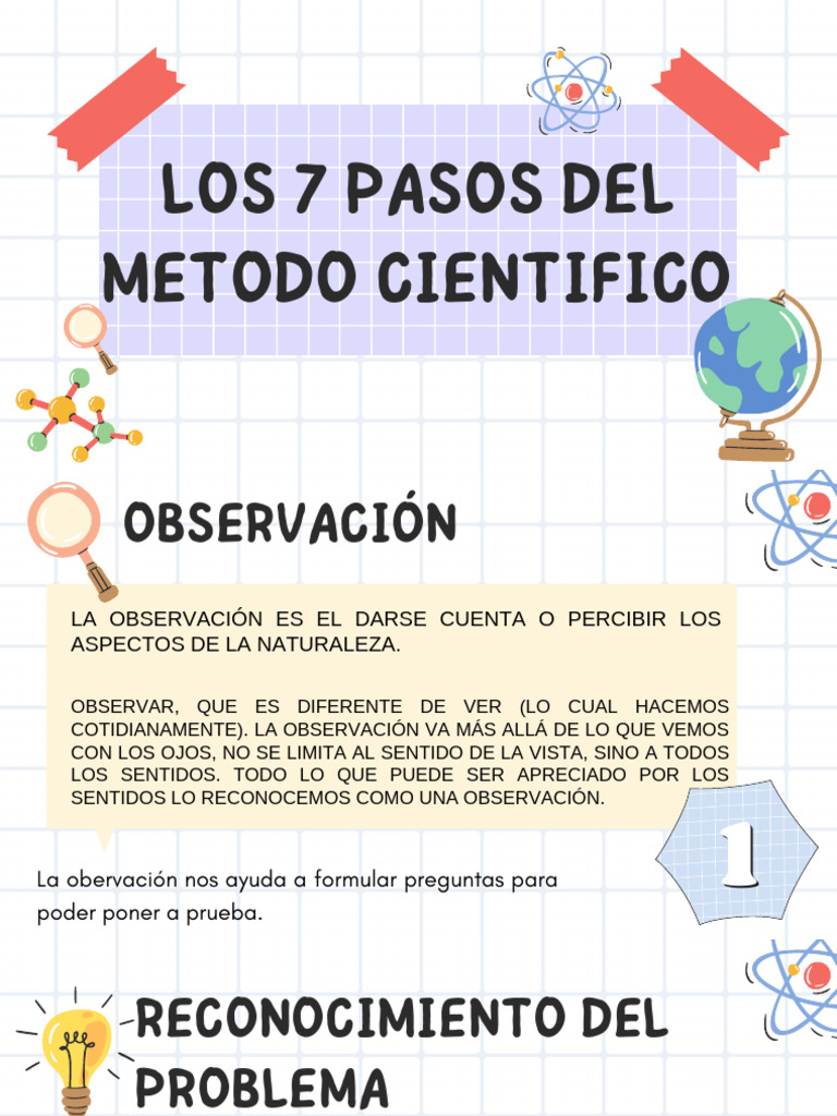 Los 7 Pasos del Método Científico | PDF | Hipótesis | Experimentar