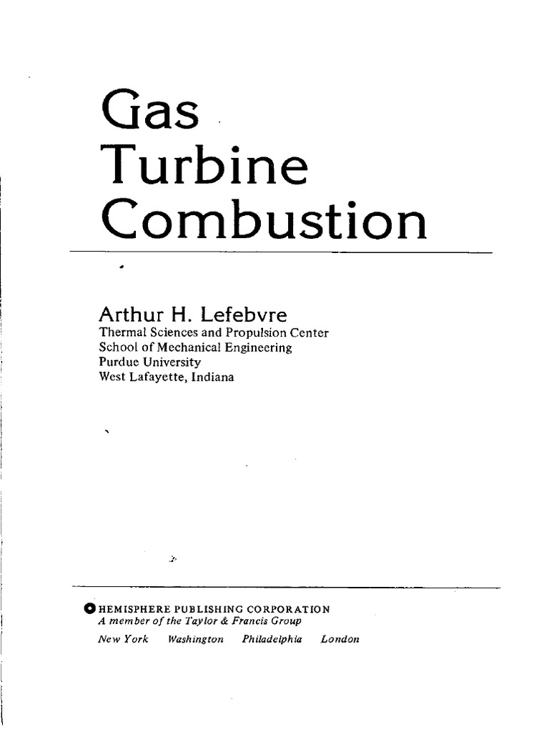 Gas Turbine Combustion Arthur | PDF