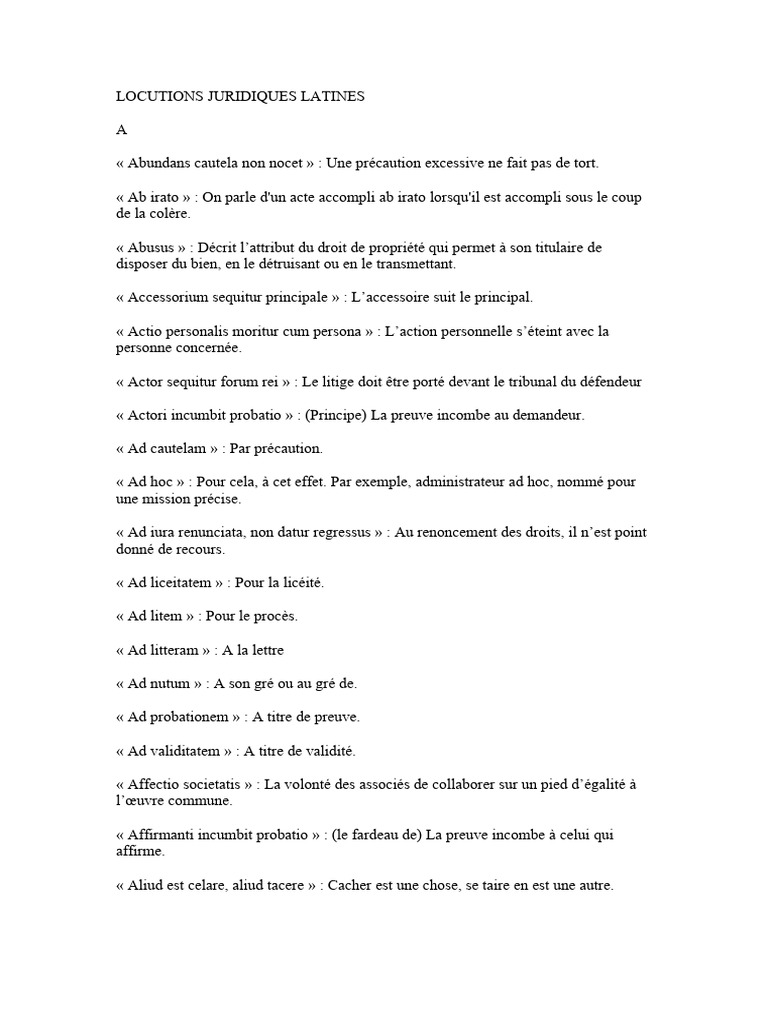 Locution Latin | PDF