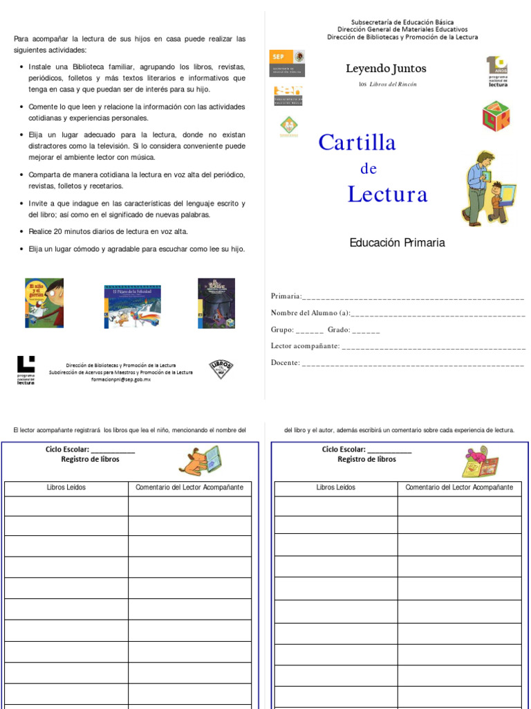 Cartilla de Lectura Primaria | PDF