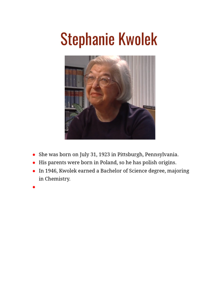 Stephanie Kwolek | PDF