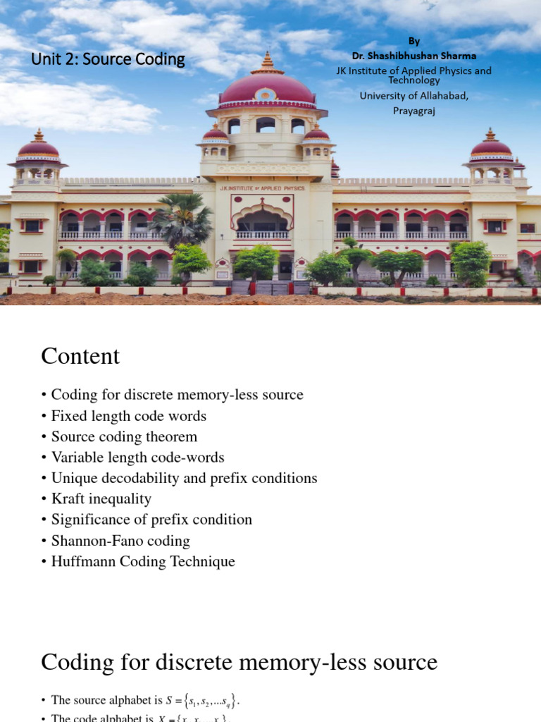 Unit 2 Source Coding 4 Pdf Code Computing 