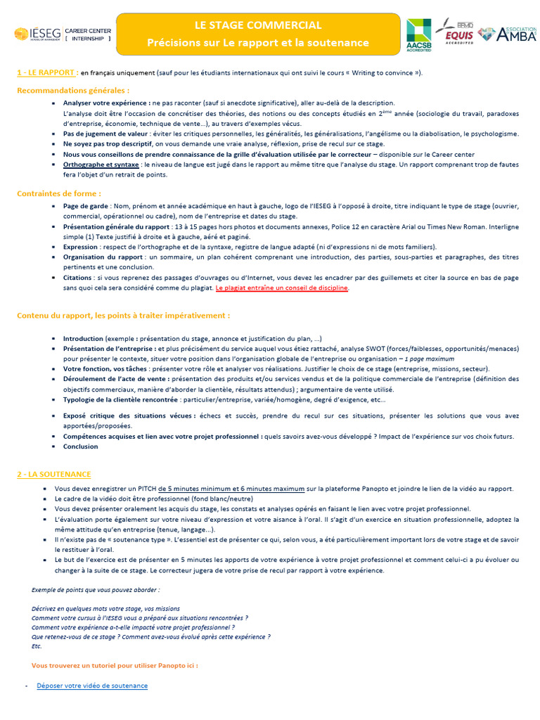 BA2 Guide Rapport de Stage.854228081 | PDF