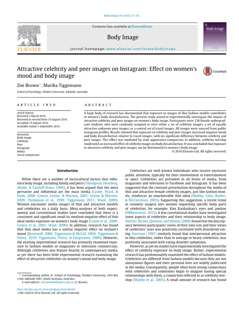 Celebrity Images Impact Women's Body Image | PDF | Body Image