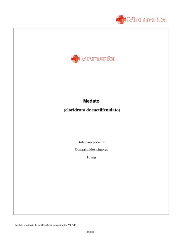 Medato 10mg Momenta Farma 30 Comprimidos | PDF