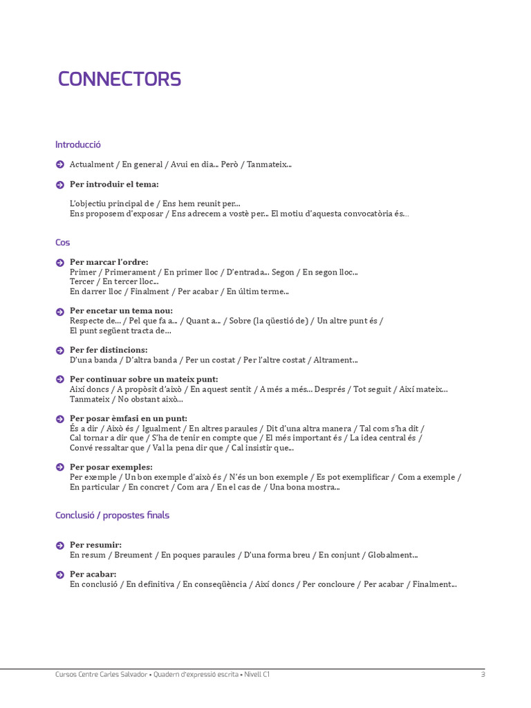 Connectors Resum | PDF