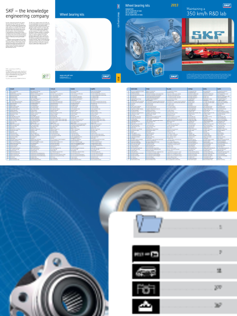 Catalogo Kits Rodam. de Rueda SKF | PDF | Bearing (Mechanical) | Automotive Industry