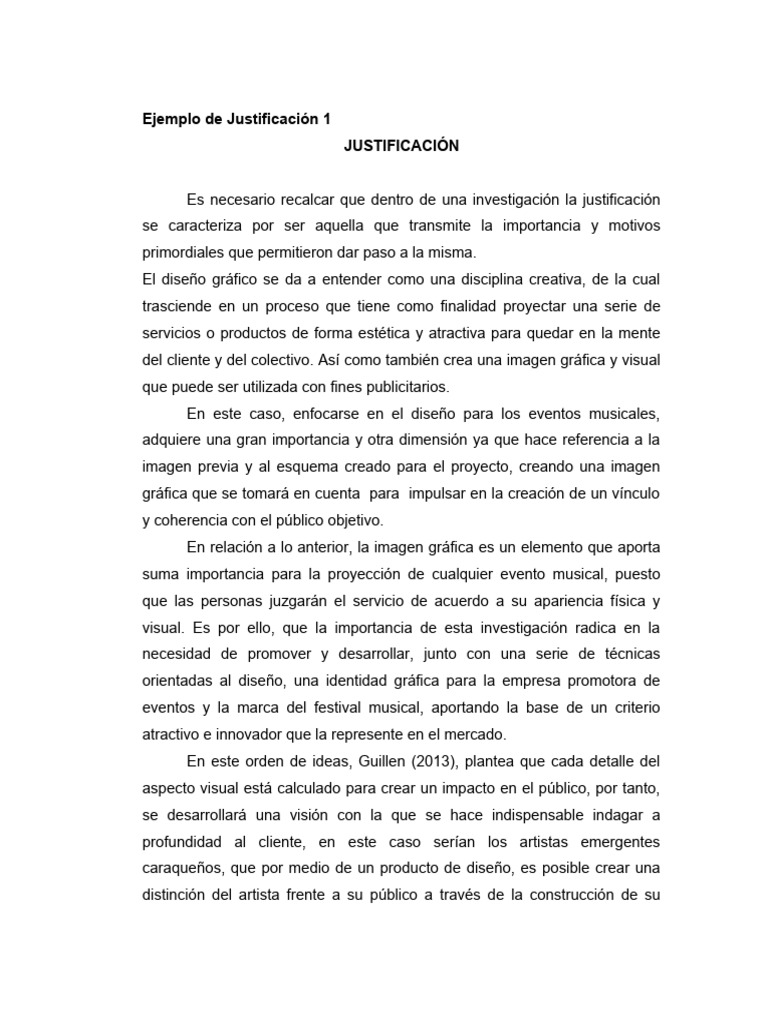 Ejemplo de Justificación | PDF