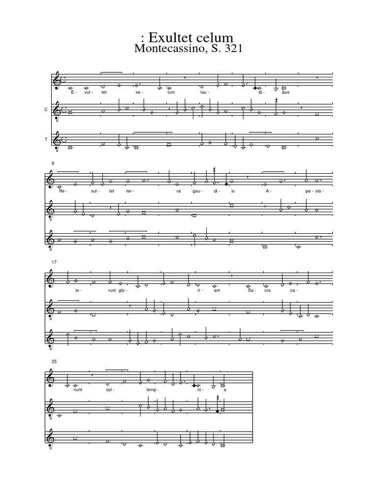 Partitura do Exultet em Latim | PDF