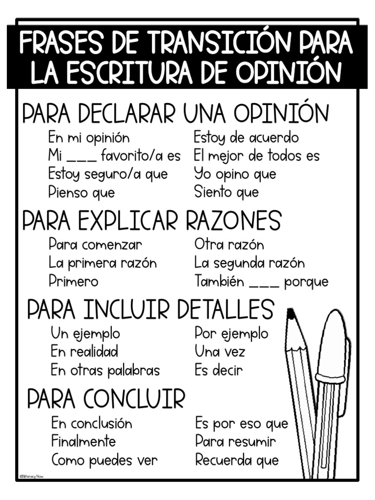 Para Declarar Una Opinión: ©biliteracy Now | PDF