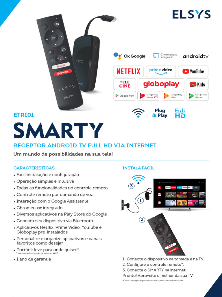 Ficha Tecnica SMARTY ETRI01 (200901) | PDF | Android (sistema operacional) | Wi-Fi