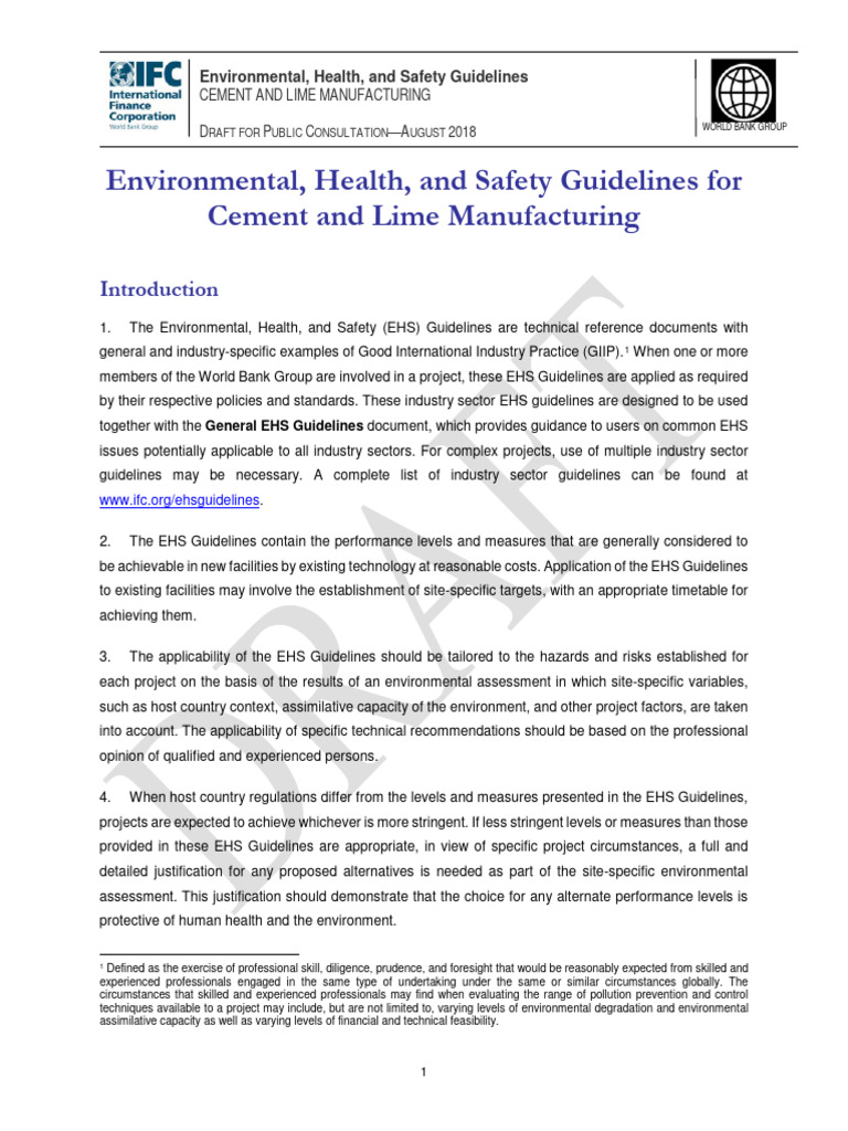 IFC EHS Guidelines | PDF | Cement | N Ox IFC EHS Guidelines | PDF | Cement | N Ox