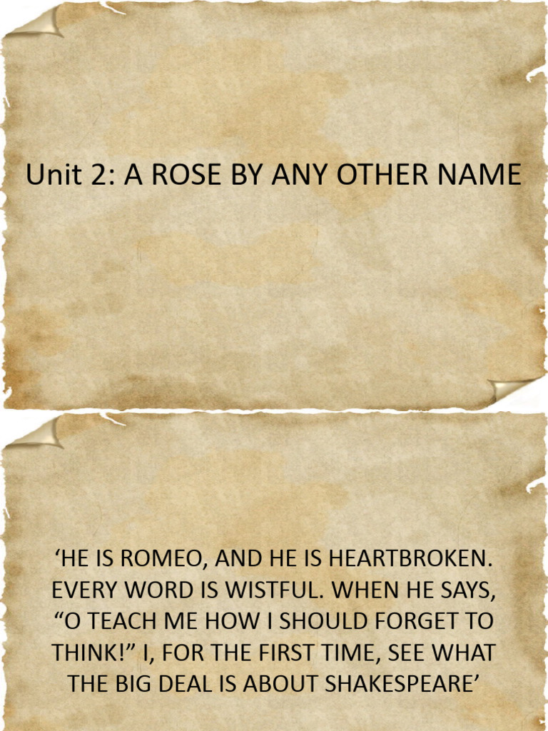 5-6ASO Unit 2.A ROSE BY ANY OTHER NAME | PDF