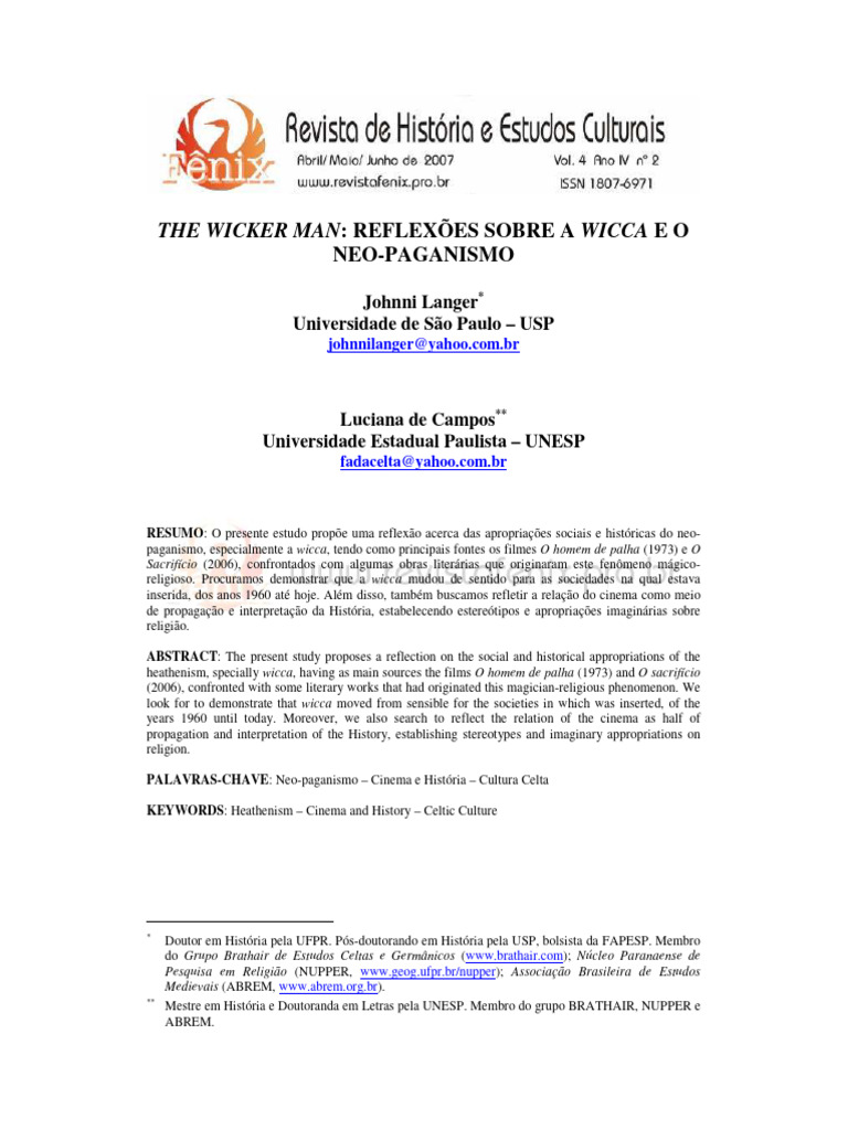 LANGER. The Wicker Man | PDF