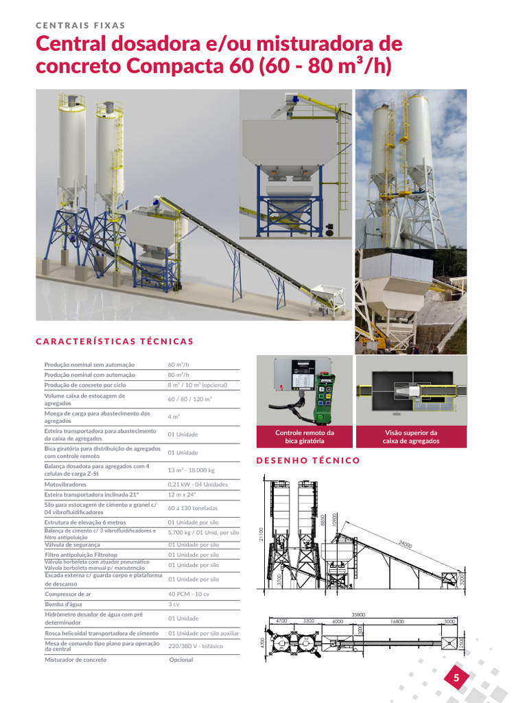 Central de Concreto Compacta 60 | PDF