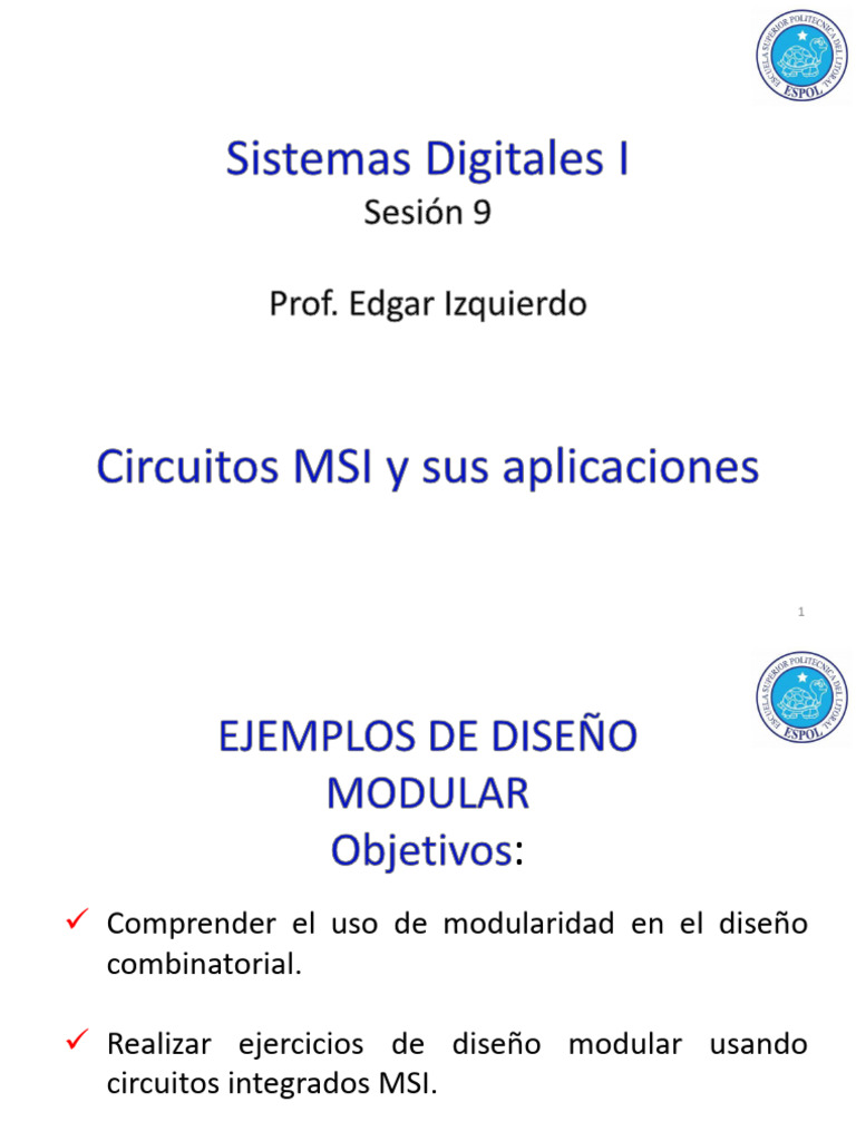 Sesion 9 Diseño Modular y Otros MSI | PDF | Decimal codificado en binario | Poco
