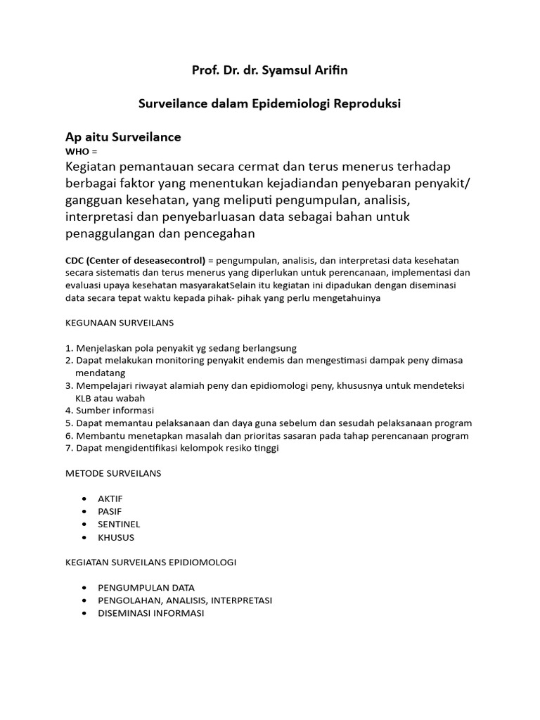 Prof. Dr. dr. Syamsul Arifin (Epid) | PDF