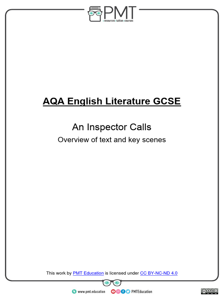 AQA GCSE An Inspector Calls Overview | PDF