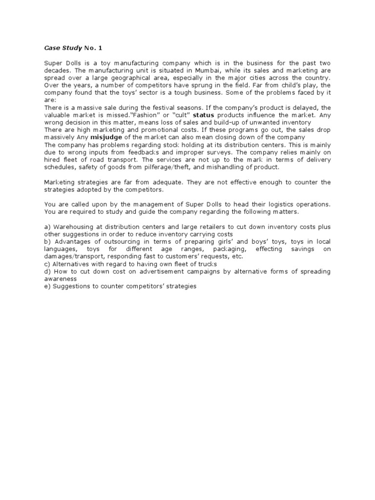 Logistic Case Studies | Logistics | Inventory