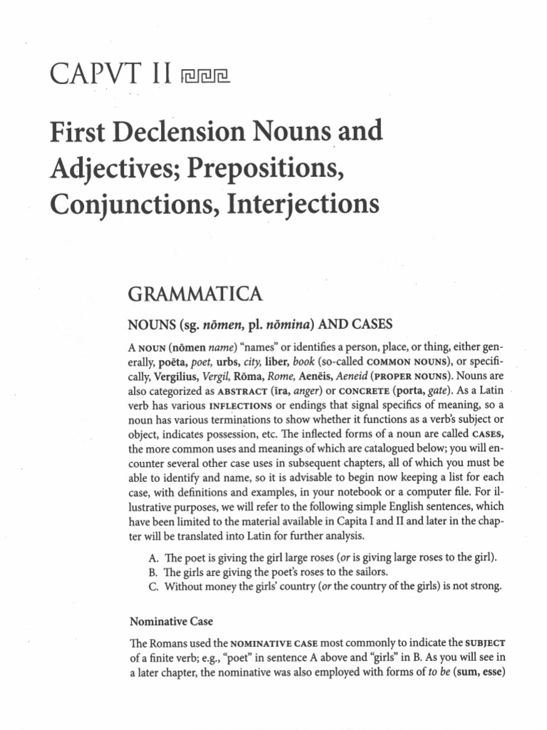 Wheelocks Latin 7th Edition Caput II | PDF