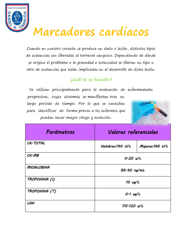 Valores Normales de Marcadores Cardíacos | PDF