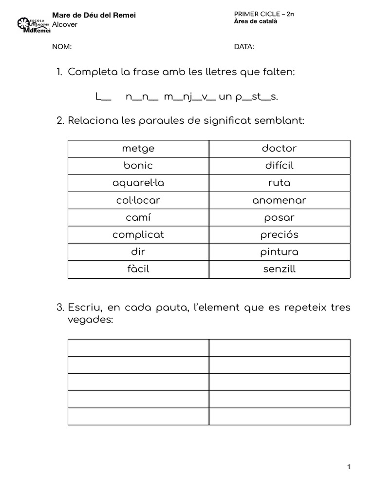 Dossier gramàtica.docx | PDF