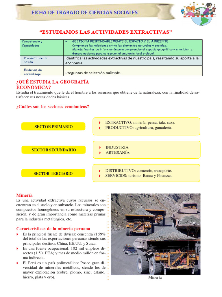 Actividades Extractivas en El Perú | PDF | Perú | Minería