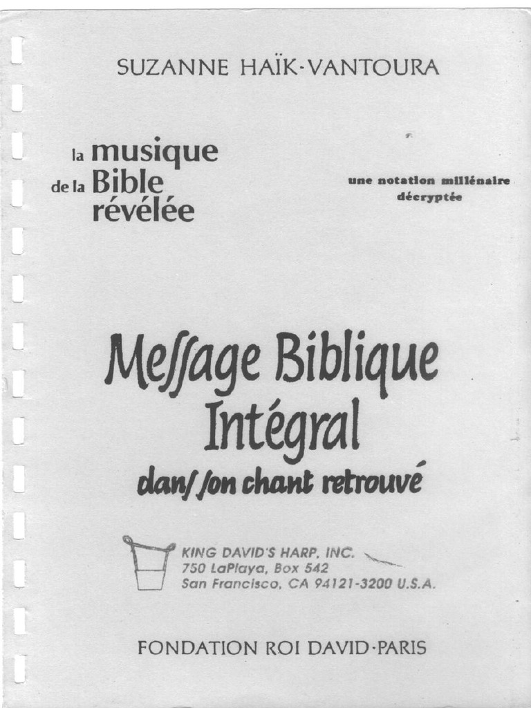 Haik-Vantoura, Suzanne: MBR - Complete Message of The Bible | PDF