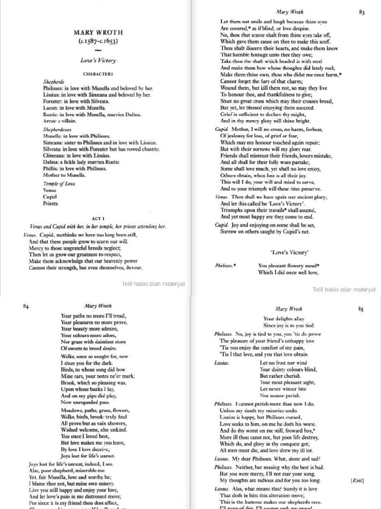 Love's Victory in Mary Wroth's Work | PDF