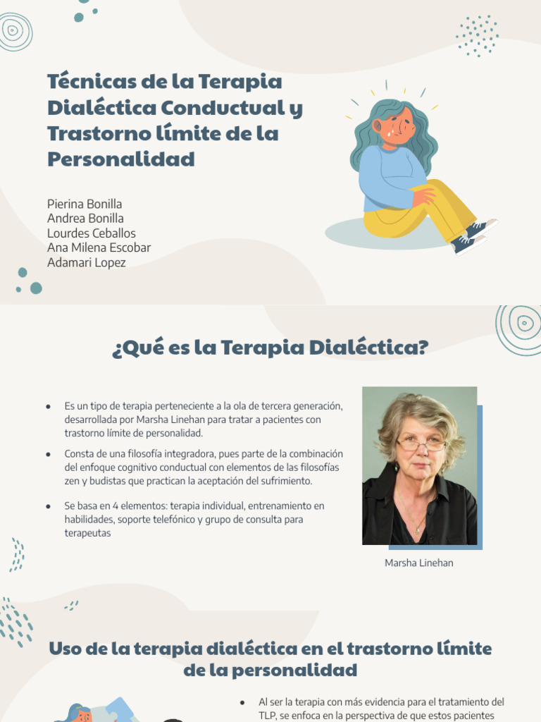 Las Técnicas Terapia Dialéctica Conductual y Trastorno Límite de La ...