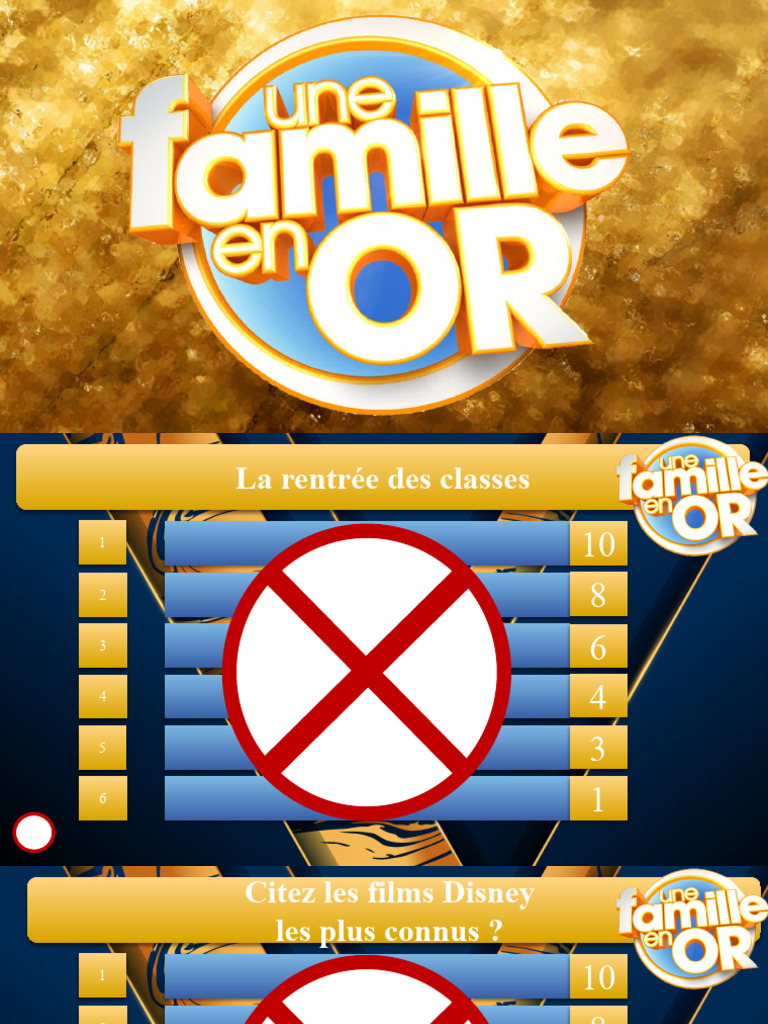 Une Famille en or POWERPOINT | PDF