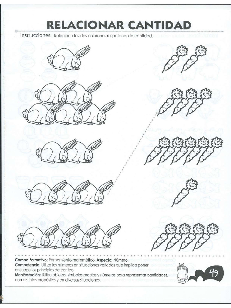 Actividades de Matemáticas para Relacionar Número Imagen | PDF