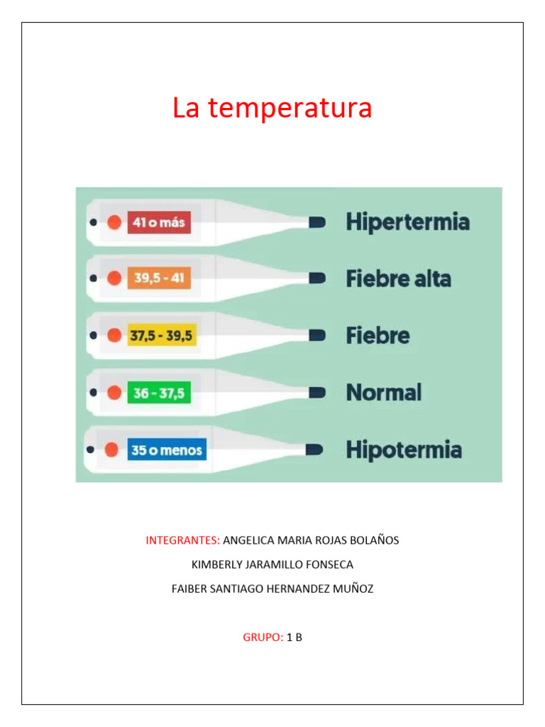 La Temperatura 1B | PDF