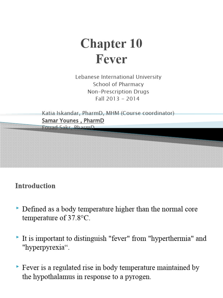 Fever | PDF | Fever | Nonsteroidal Anti Inflammatory Drug
